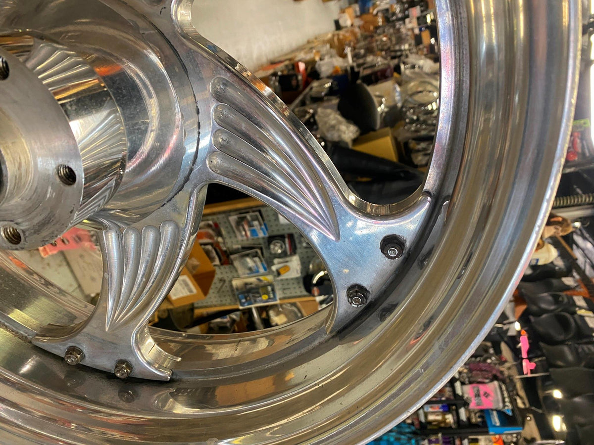 Pro ONe 5.5x18 Custom Billet Mag Wheel Harley choppper 3/4 Softail Big – cyclewarehouse.online