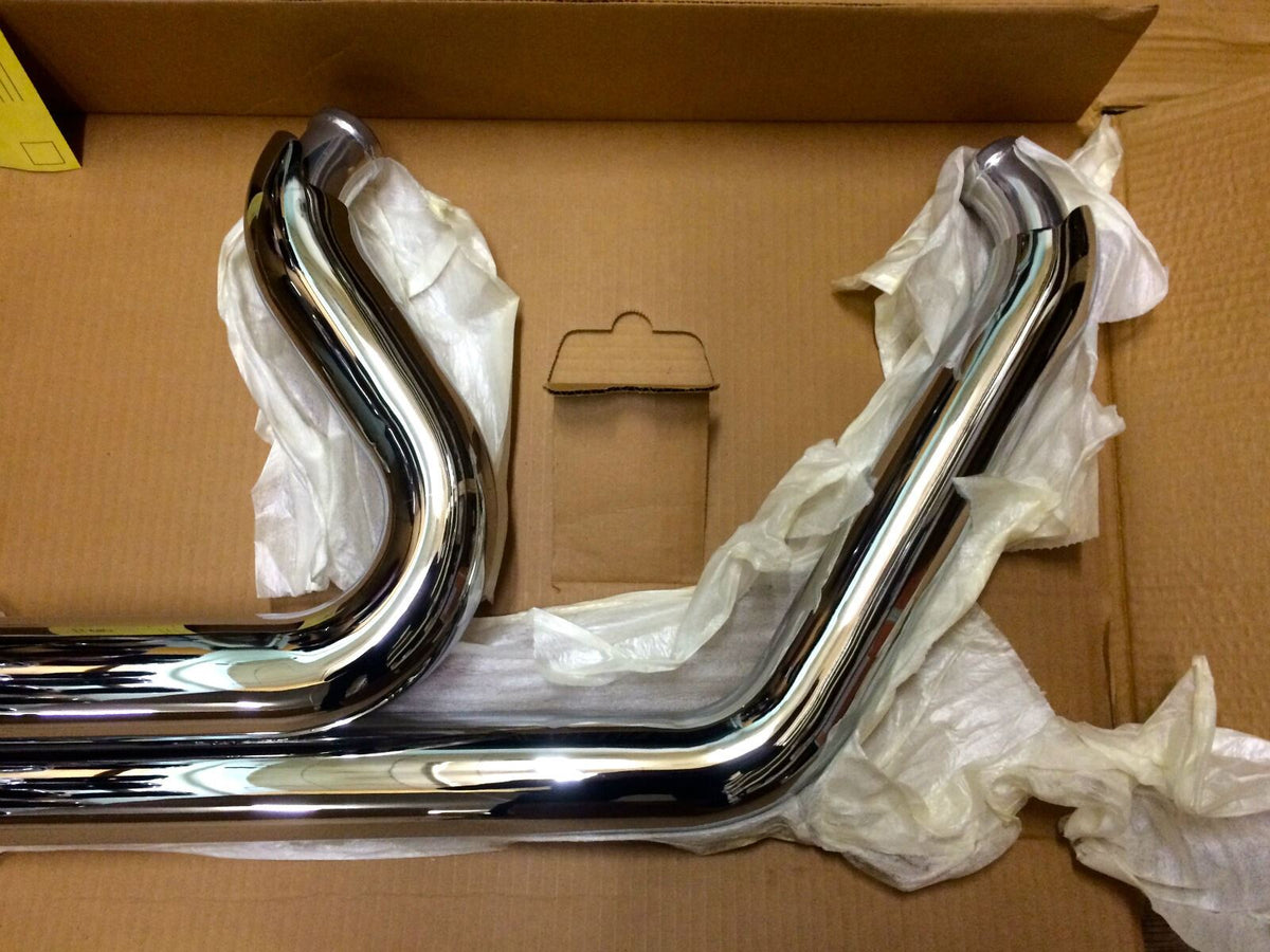 USA Harley Crossover Exhaust Pipes 1-3/4 Chrome Rush Softail Heritage ...