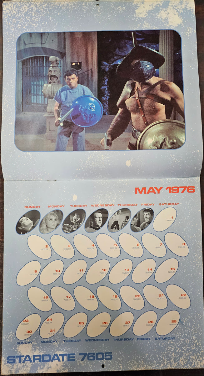 Rare VTG 1976 Star Trek Original Series Stardate Wall Calendar ...