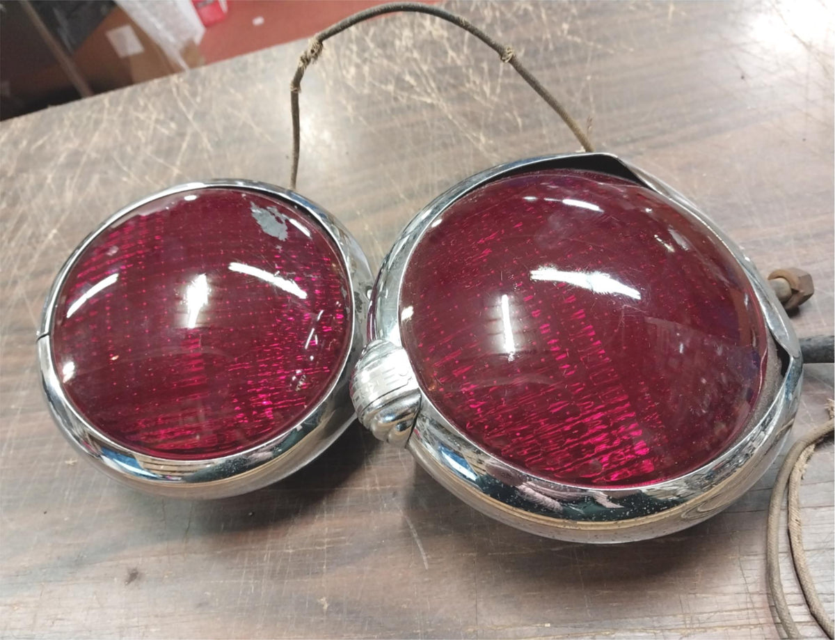 Vtg Unity Spotlights Knucklehead pan Fire Truck Indian Chief Harley Po ...