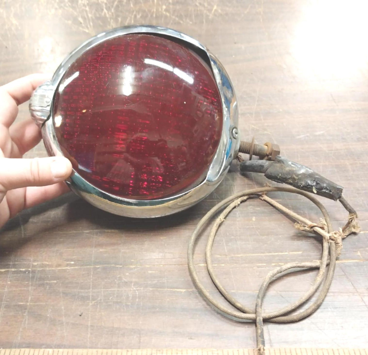 Vtg Unity Spotlights Knucklehead pan Fire Truck Indian Chief Harley Po ...