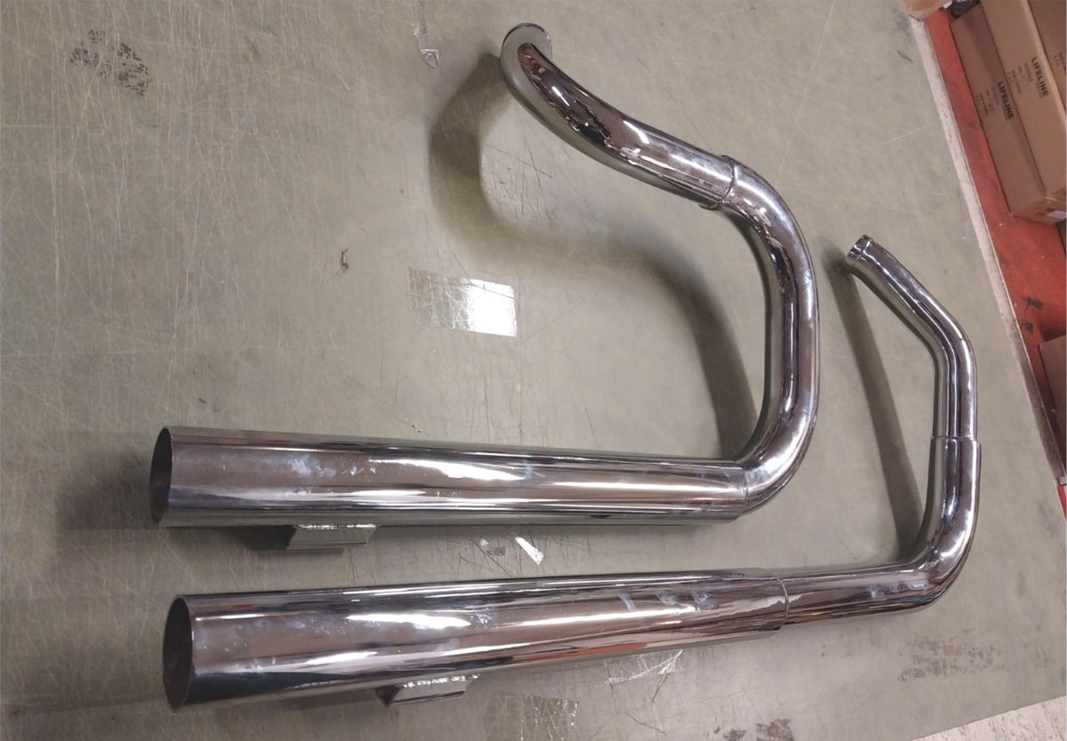 Custom Step Drap Pipes Exhaust Chrome Harley Sportster 1986-2003 Unive ...