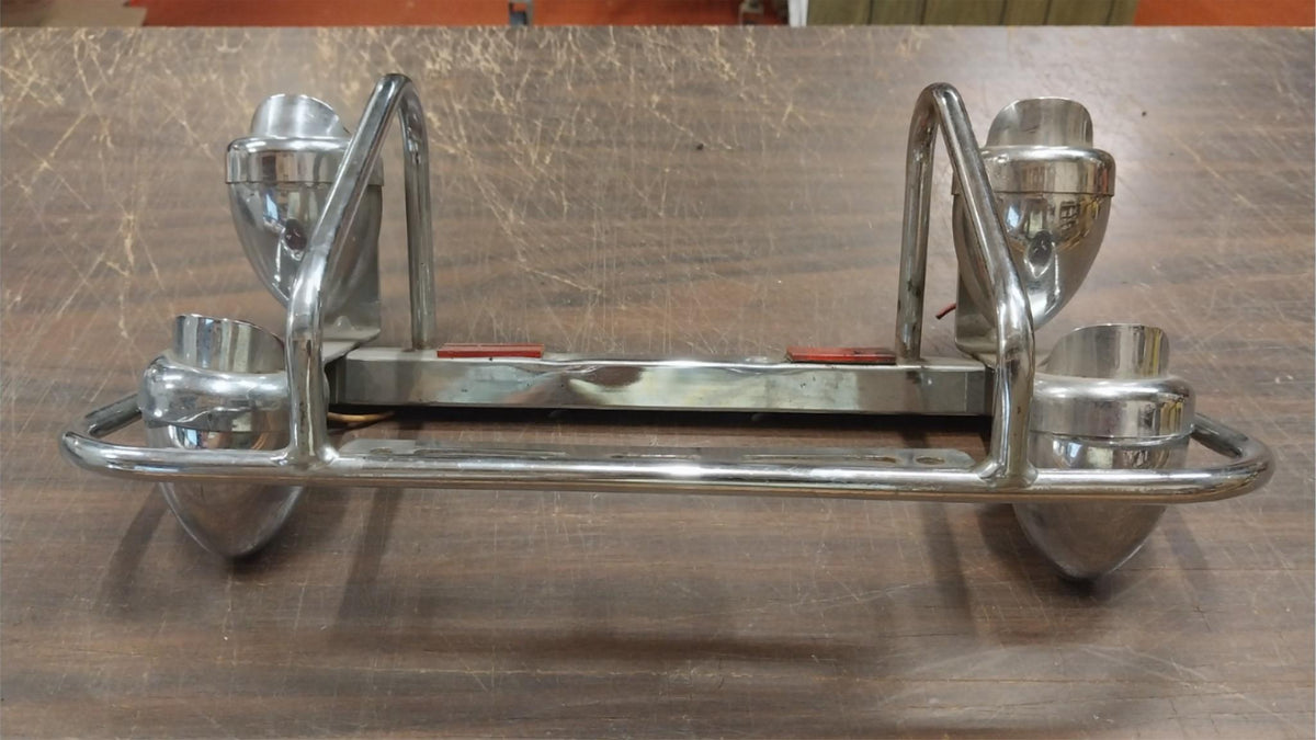 NOS Light Bar Deco Lights Harley Panhead Shovelhead FLH License plate ...