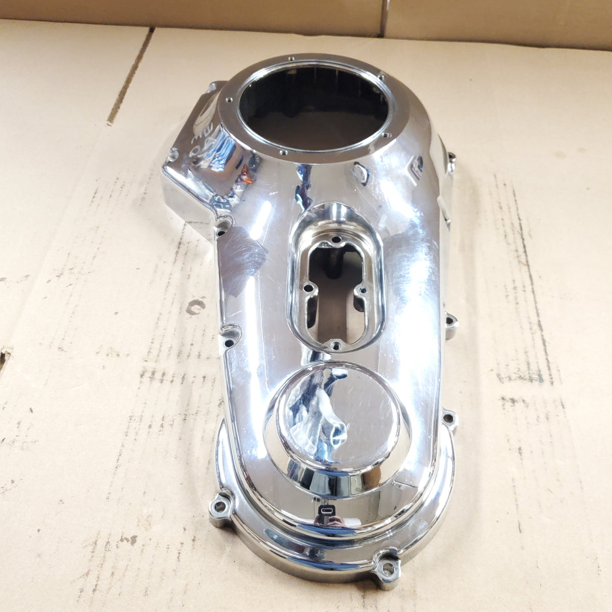Chrome OEM Primary Cover Harley Softail 1999-2006 Softail Dyna Derby F ...