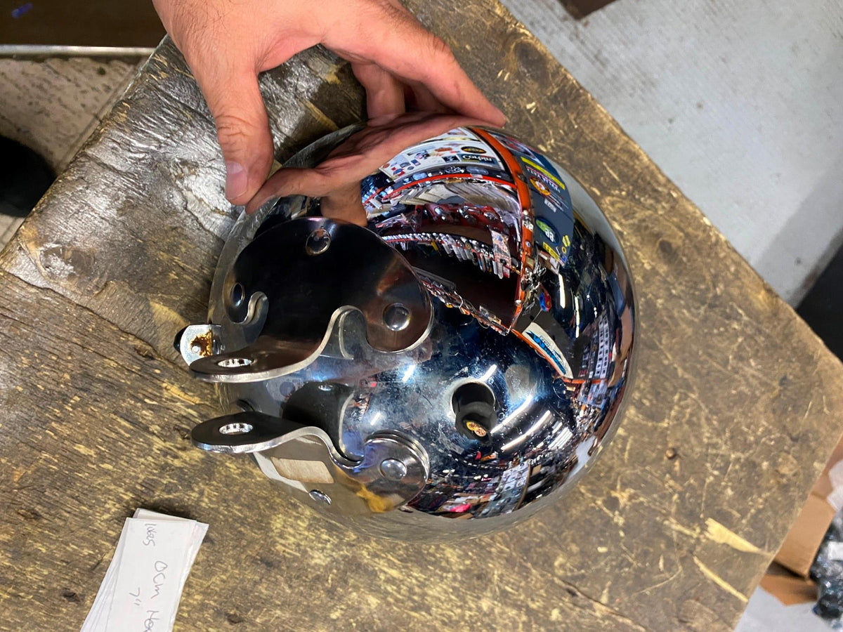 OEM Fatboy Headlight 7" Heritage Softail Chrome Harley Bottom Mount As ...