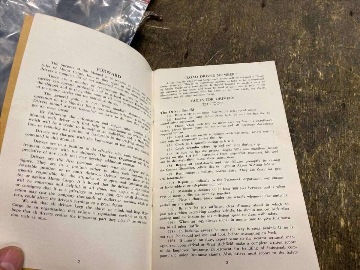 Vtg motor cargo owners manual 1959 Akron Ohio Drivers Book Desoto fork ...