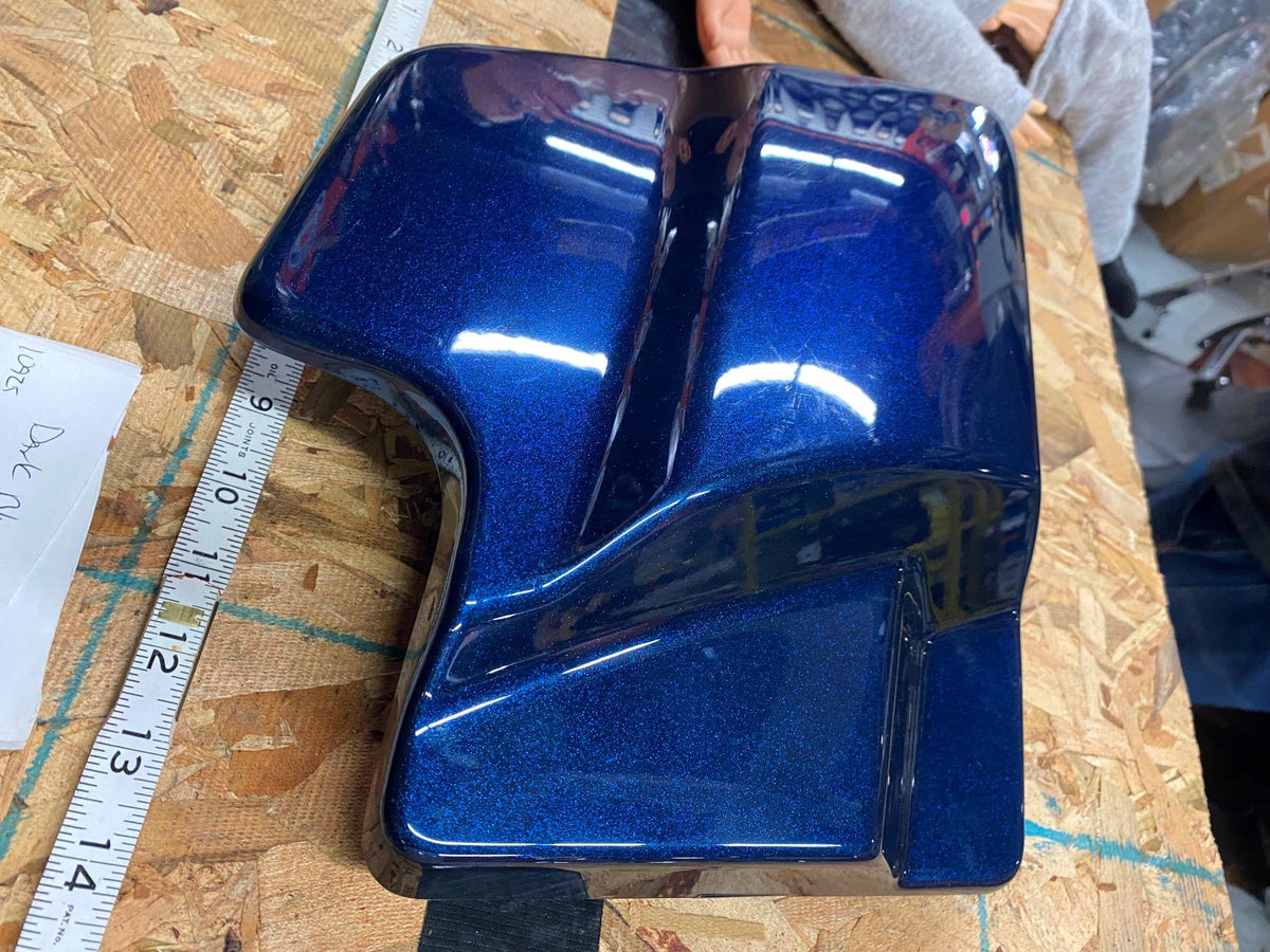 Harley lEFT Side Cover Frame Metallic Blue Dark FLH Ultra classic Stre ...
