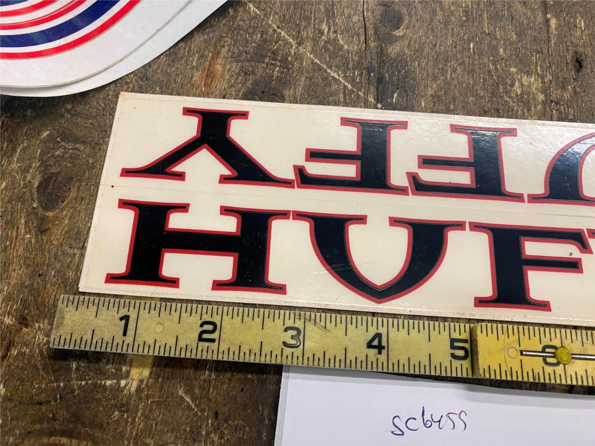 Vtg Huffy Bicycle Decals Stickers black Red Frame BMX Bike ...