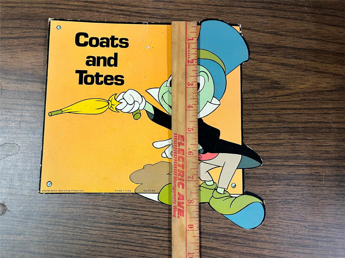 VTG Walt Disney Jiminy Cricket Coats Totes Kindergarten Elementary Sch ...
