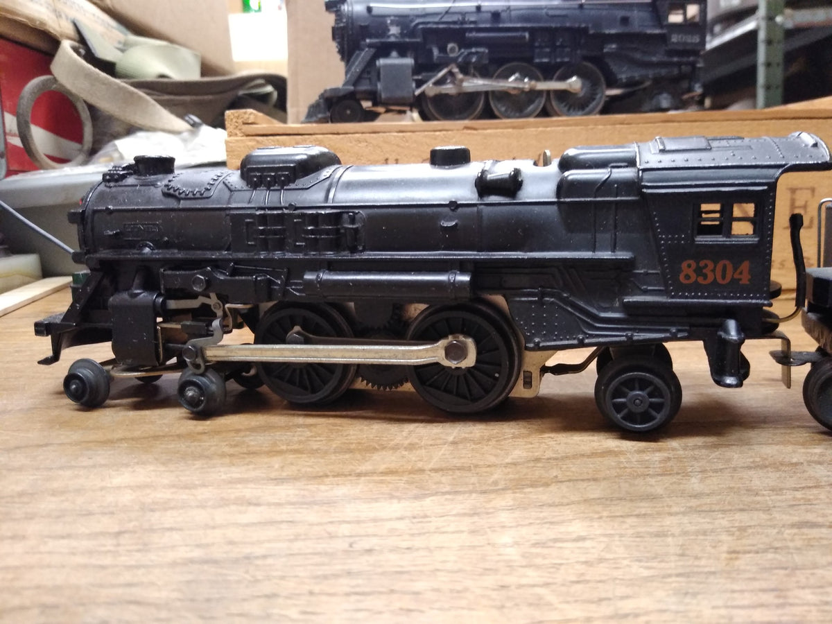 Vtg Lionel O Gauge 8304 Steam Locomotive Lionel Tender 2466 WX Railroa ...