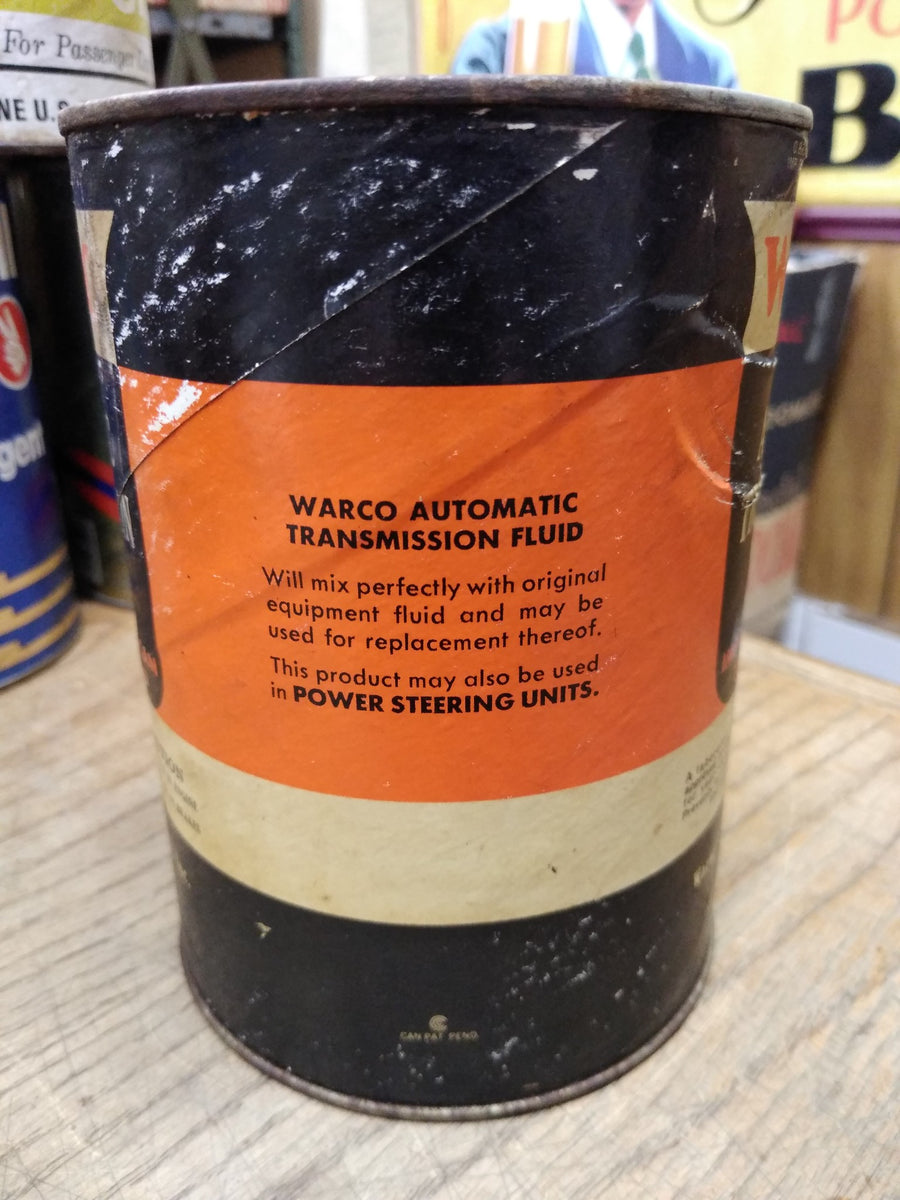 Vtg Warco Automatic Transmission Fluid ATF 334 1 Quart Cardboard Oil g ...