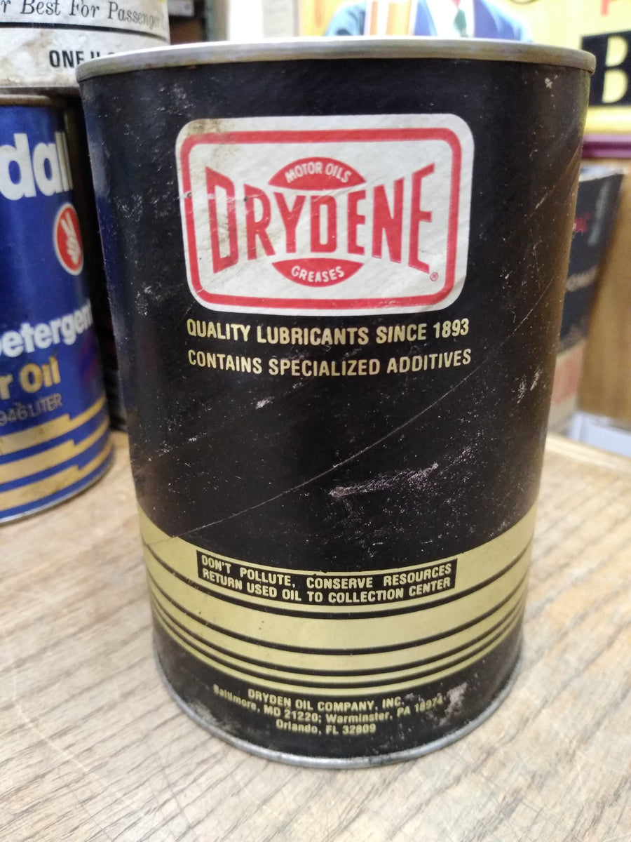 Vtg Drydene Motor Oil Gas Collector Service station Garage 1 Quart Car ...