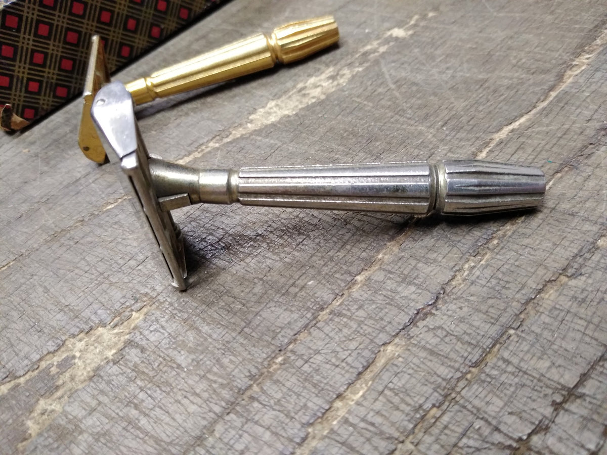 Vtg 1950's Era Gem Micromatic Bullet Tip TTO Single Edge Safety Razor ...