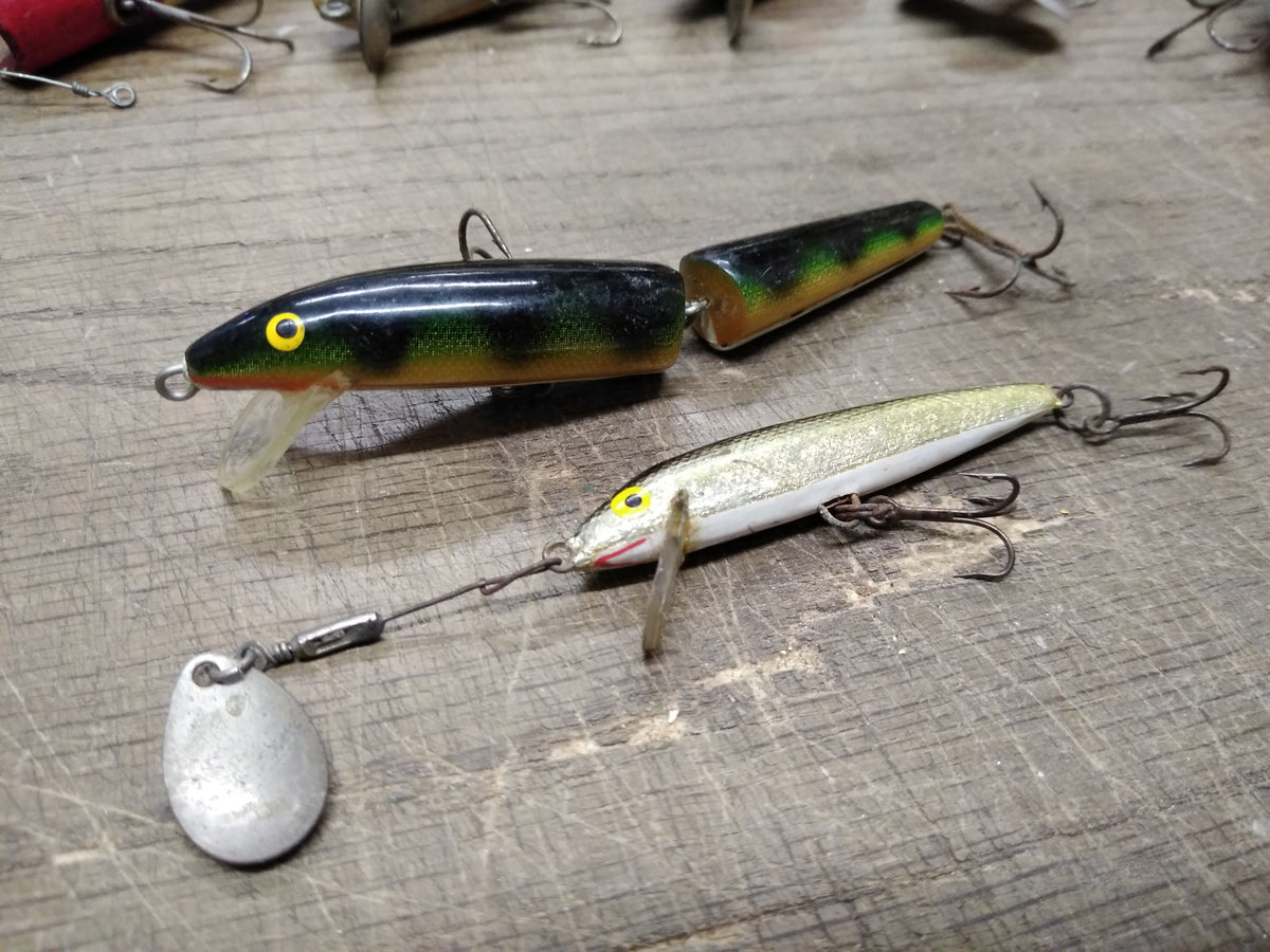 Vtg 2 Pc Lot Rapala & Japan Fishing Lure Fresh Water Surface Plug Join ...