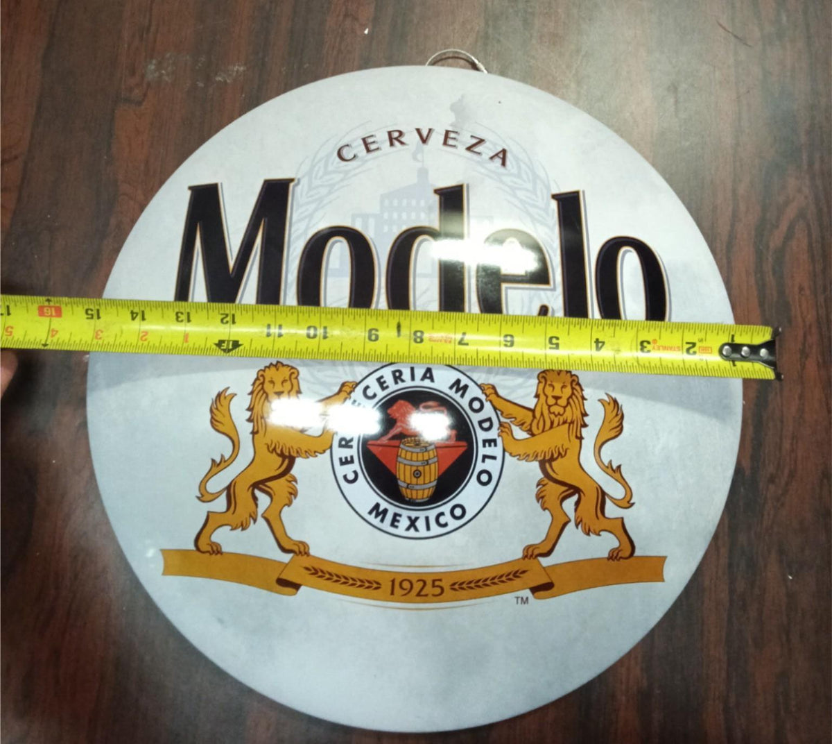 MODELO CERVEZA BEER 16" Round Metal Dome Sign Wall Decor Man Cave ...