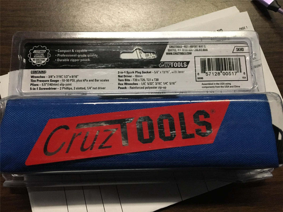 CRUZTOOLS SKHDSpeedkit™ Tool Kit for HD - ULTRA COMPACT -ZIPPER POUCH ...