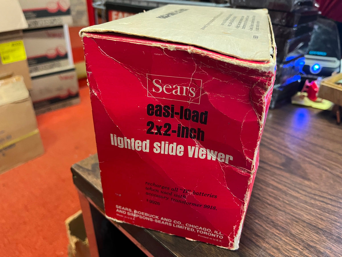 Vintage SEARS Easi-Load 2x2-Lighted SLIDE VIEWER With Box & Paper ...