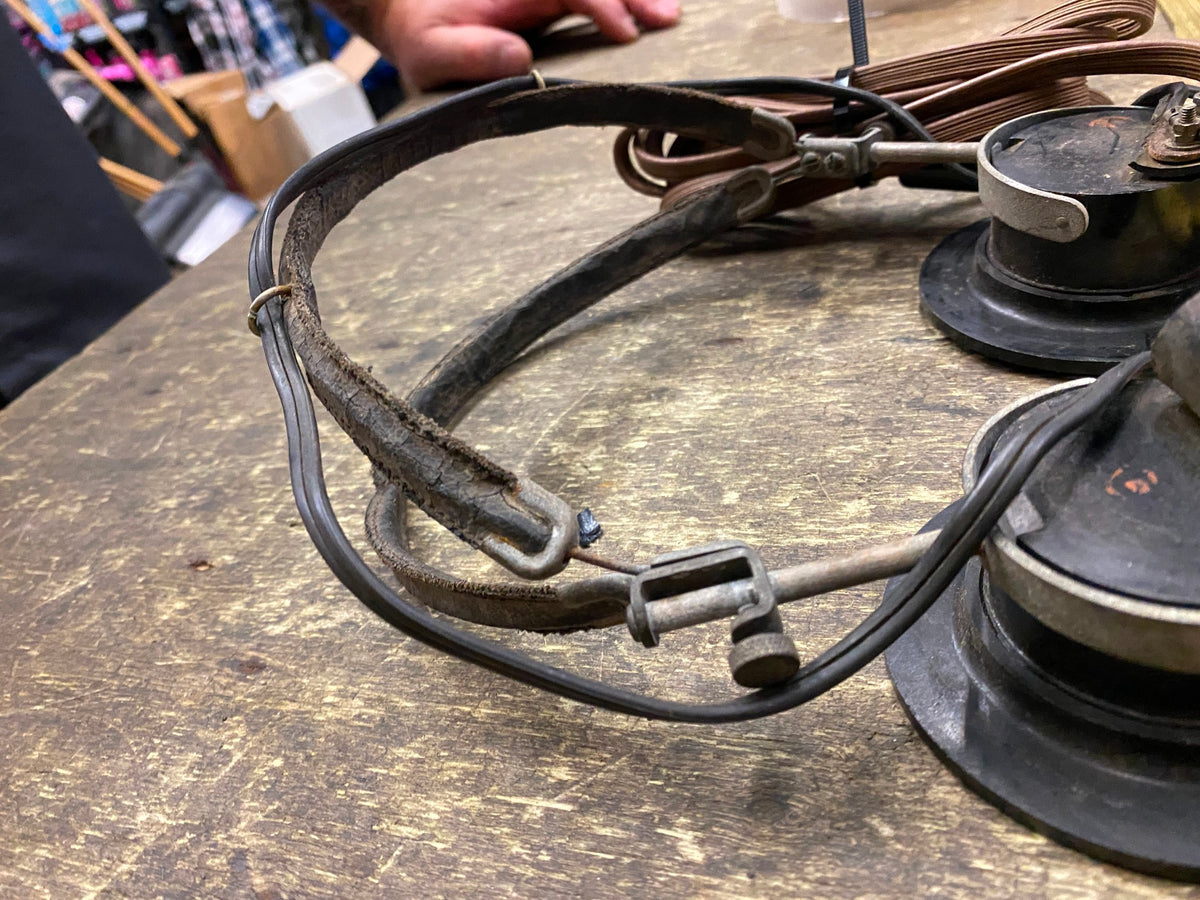 Headphone Ear set WW2 Ham Radio Pilot Military Shortwave Vtg Electroni ...