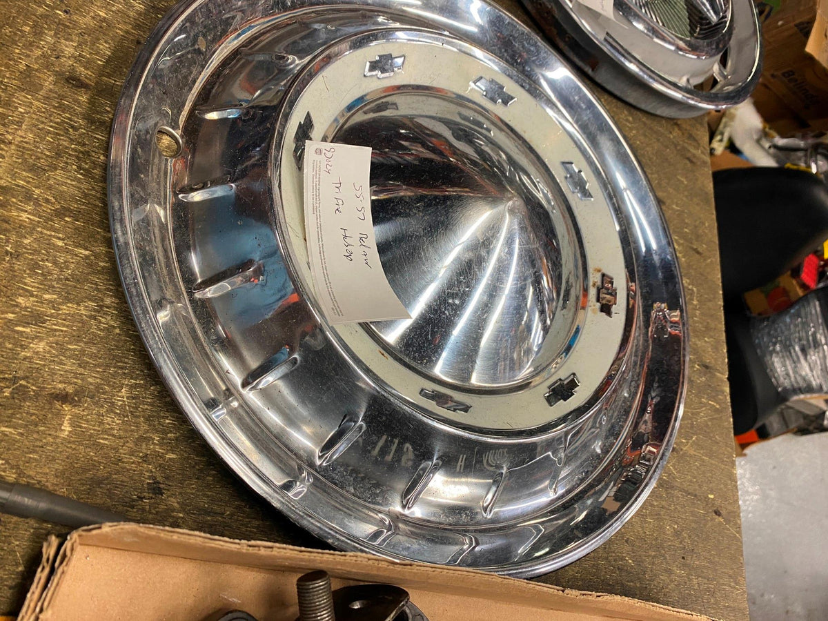 1955 1956 1957 Chevy Bel Air Nomad OEM Factory Hubcap Chevrolet Tri Fi ...