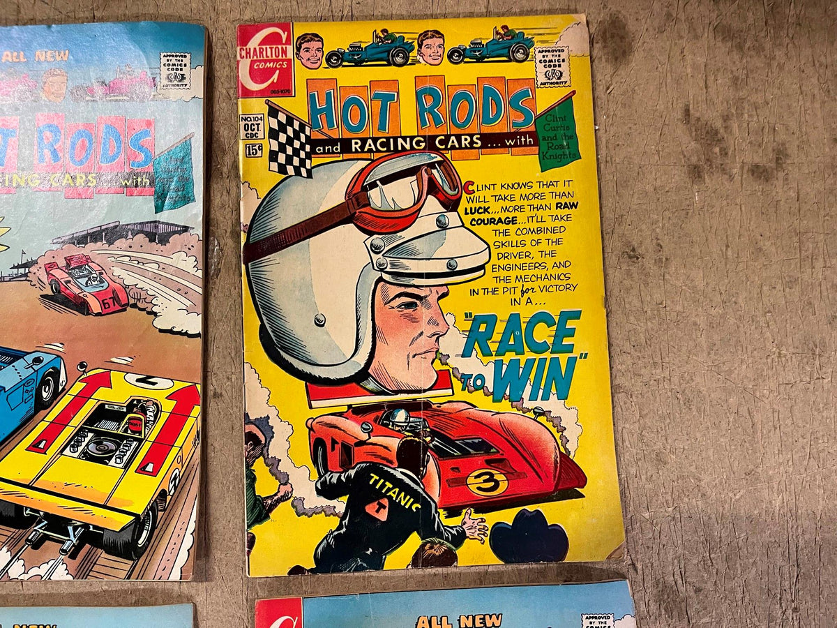 Vintage 1970s Lot Of 4 Charlton Comics Hot Rod Racing Cars Comic Books ...