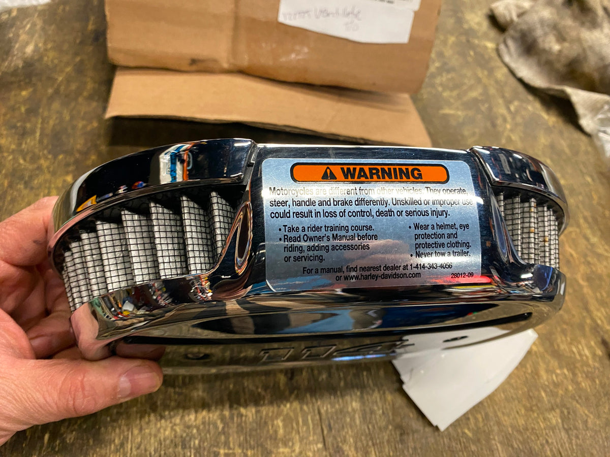 HARLEY MILWAUKEE M8 BLACK VENTILATOR AIR CLEANER 114 CHROME TOURING FL ...