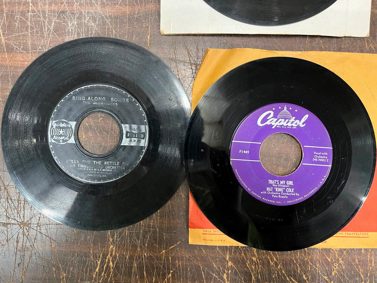 Vintage 1950s Lot Of 14 45 Records Assorted Titles & Artists Capitol R ...