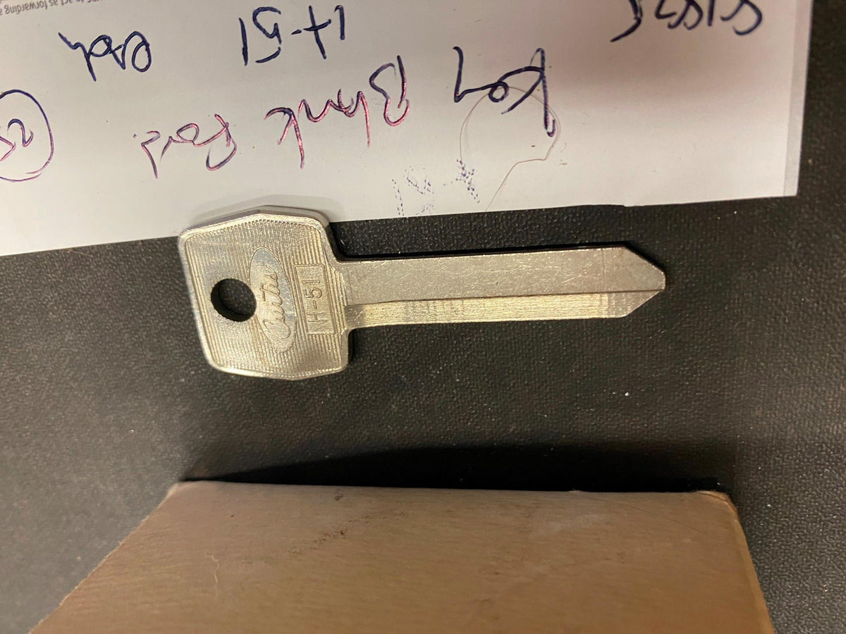 Pair Curtis H-51 Key Blank Vintage Ford Ignition Door lock Truck Car U ...