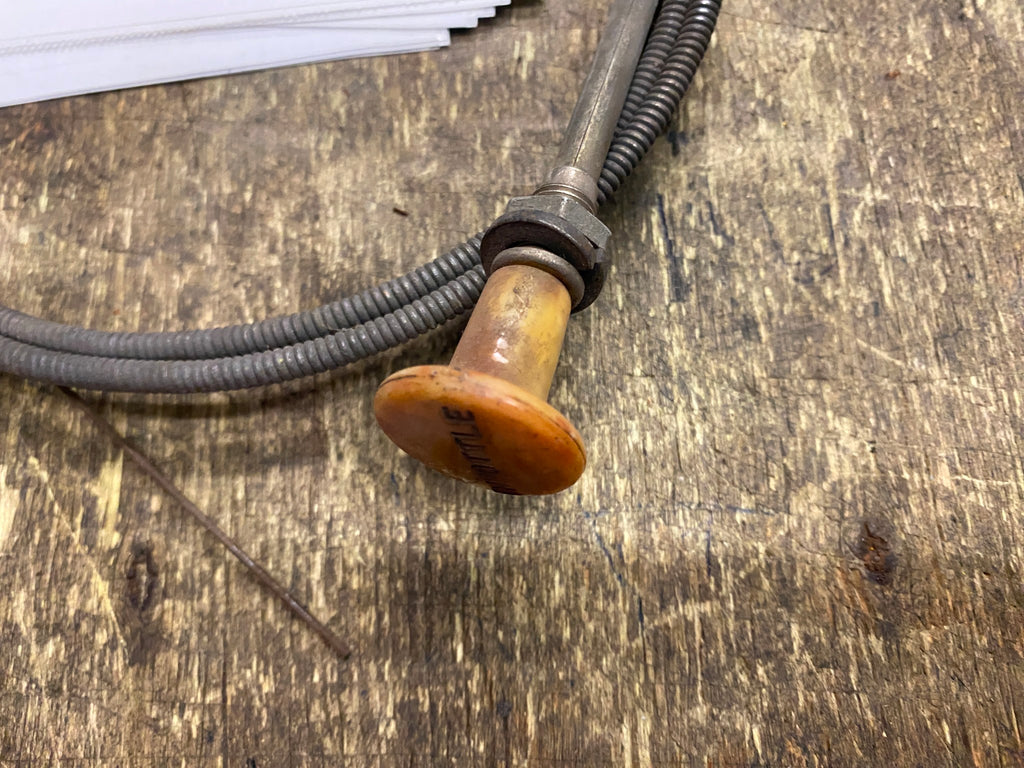 Vtg Throttle Cable Bakelite Swirl 40's Auto Truck Equipment NOS Tiller ...