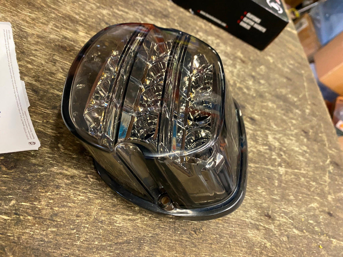 OEM Harley Layback LED Tail Lamp Taillight Smoke Touring Dyna Softail ...
