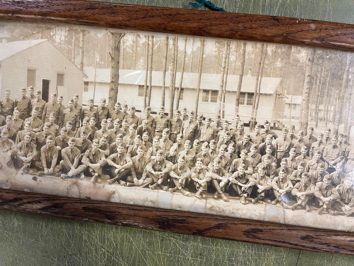 Vintage 1941 WWII Era United States Army Bootcamp Platoon Military Pho ...