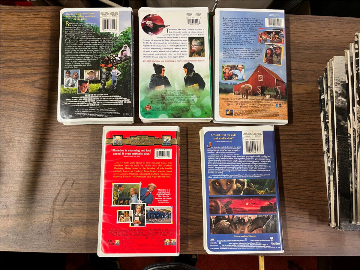 Vintage Lot of 5 Walt Disney VHS Movies Classics Live Action Madeline ...