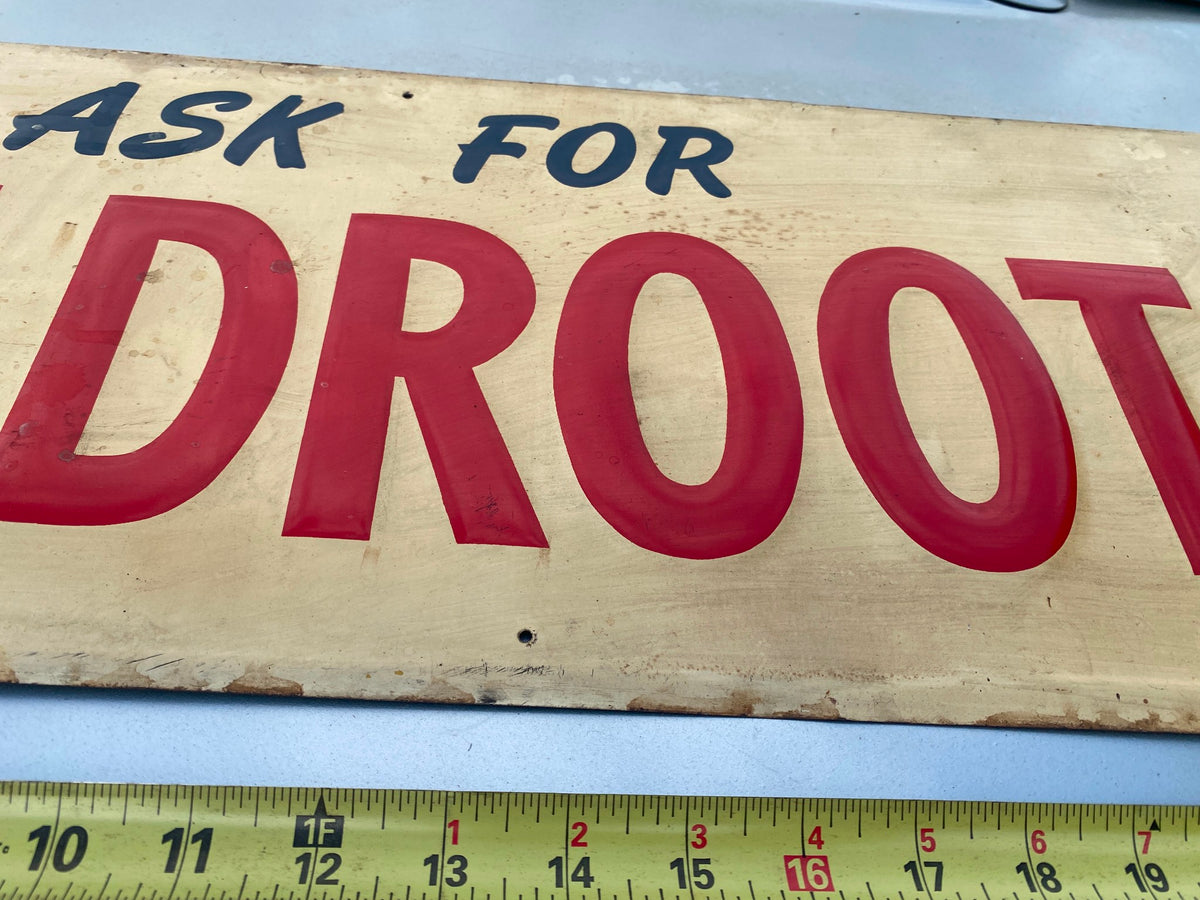 Vtg Wildroot Barber Shop Tin Sign Embossed 1949 27x10 Advertising Shav ...