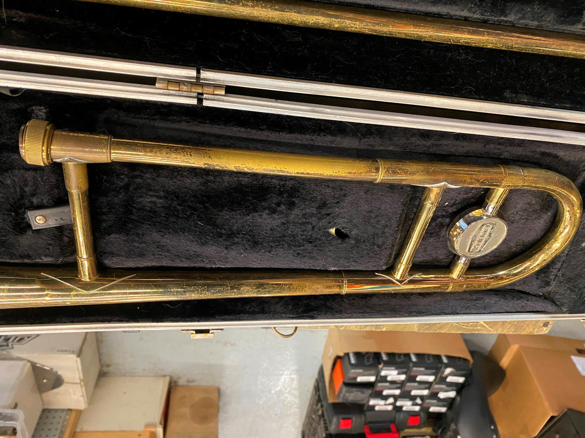 Vtg USA Selmer Company Bundy Trombone Redesigned By Vincent Bach Corp ...