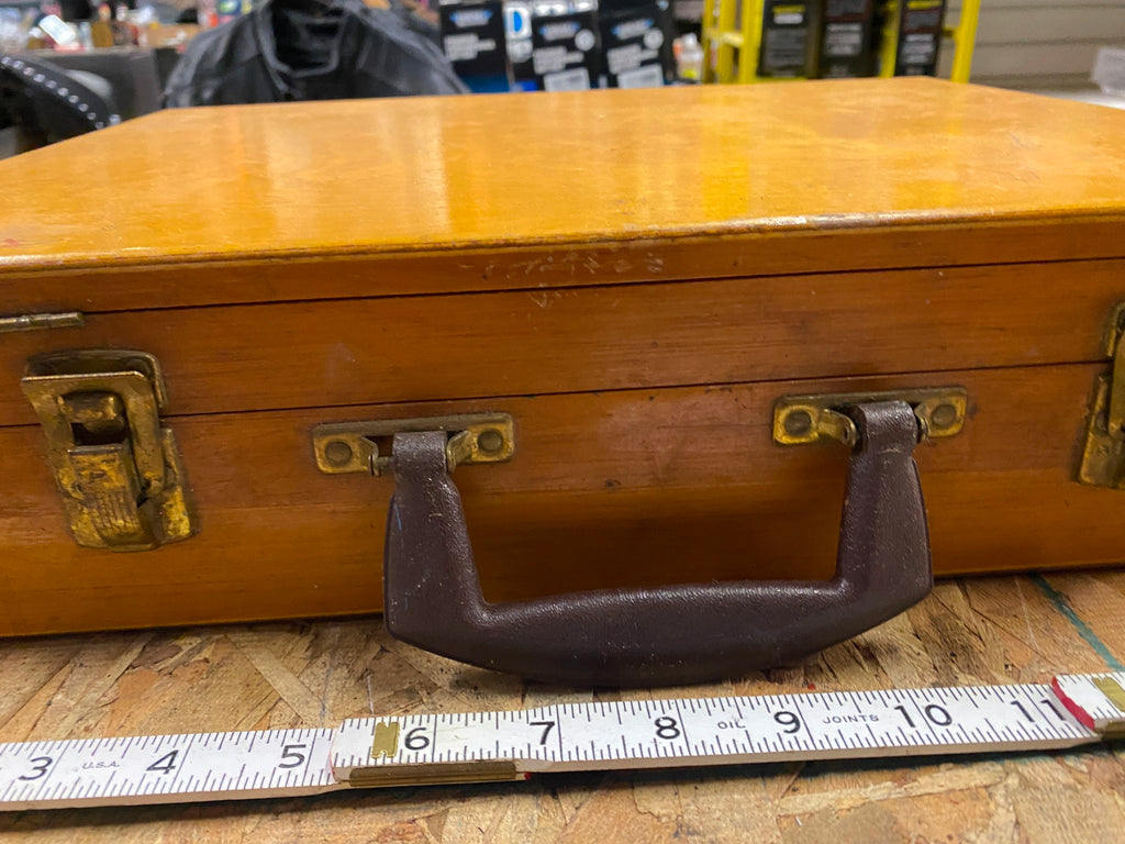 Vtg Painter Artist Work Box Case Wood Toy Tool Picture Tray Dove Tail ...