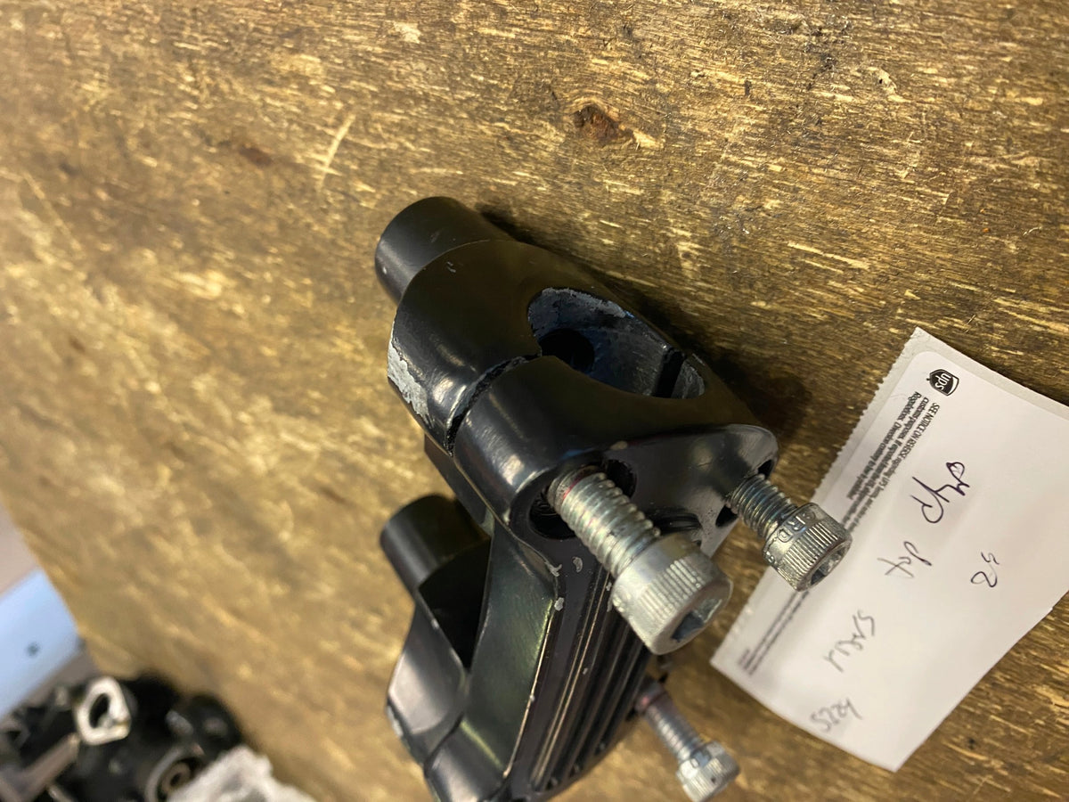 Factory 2" Handlebar Risers Top Clamp Harley FX Shovelhead FXR Sportst ...