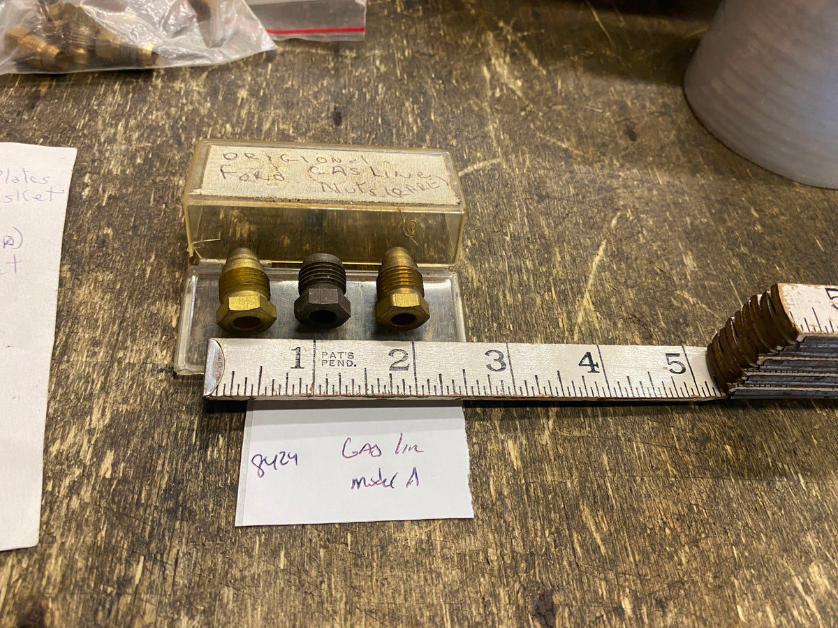 Ford Model A Gas Fuel Line Nuts Fitting OEM VTG parts 1930's ...