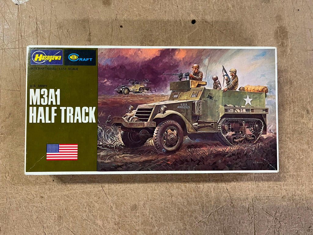 Hasegawa US Army M3A1 Half Track Model Kit 706-130 1/72 Scale Vintage ...