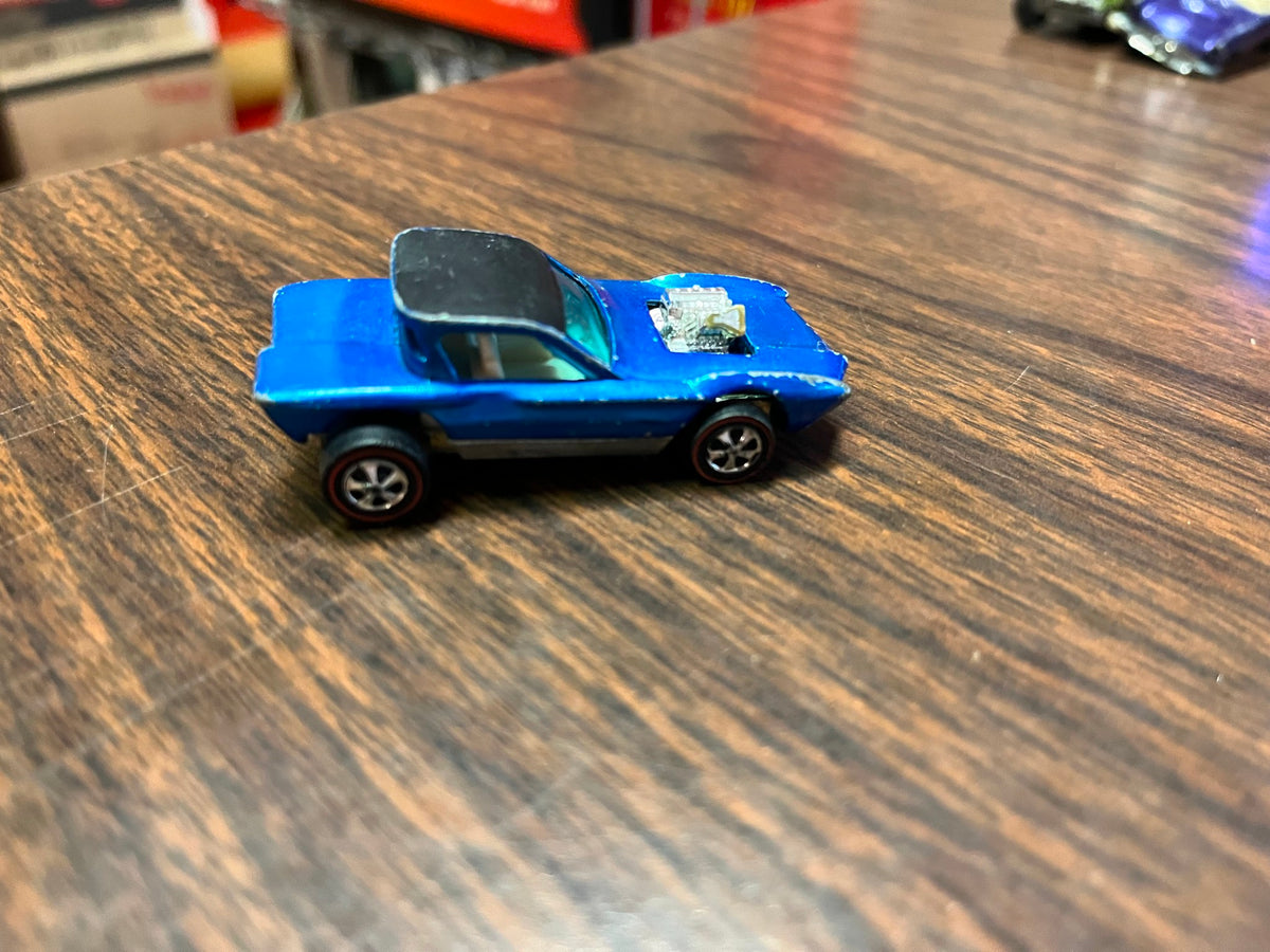 Vintage 1967 Mattel USA Hot Wheels Relines Python Blue White Interior ...