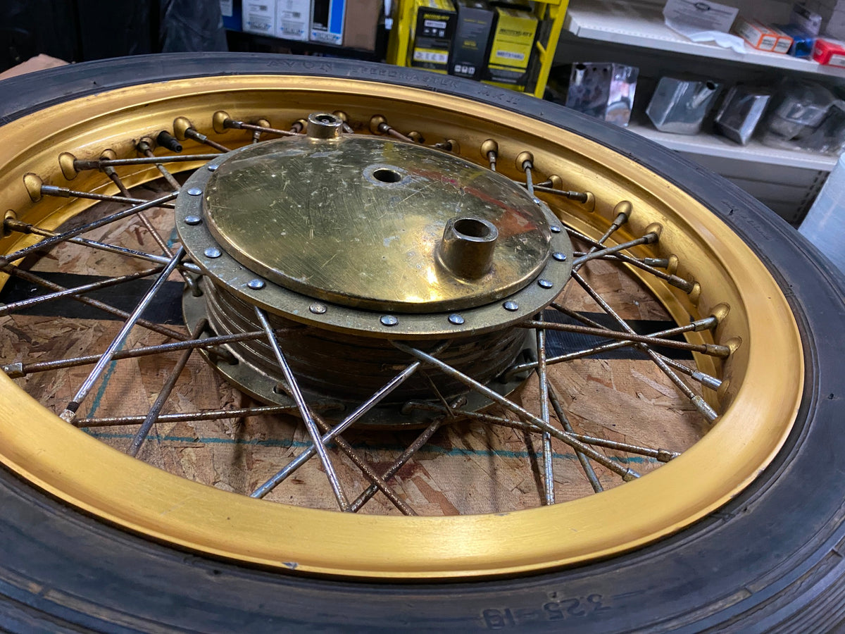Custom Spoke Wheels Hamburger Harley Ironhead Shovelhead Akront Front ...