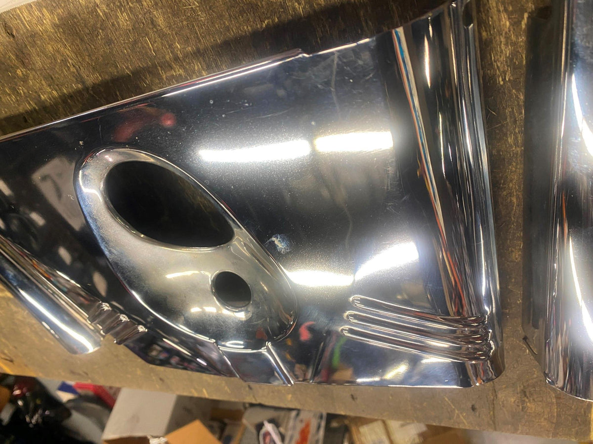 Chrome Headlight Fork Tins Covers Harley Heritage Softail FAtboy 86-07 ...
