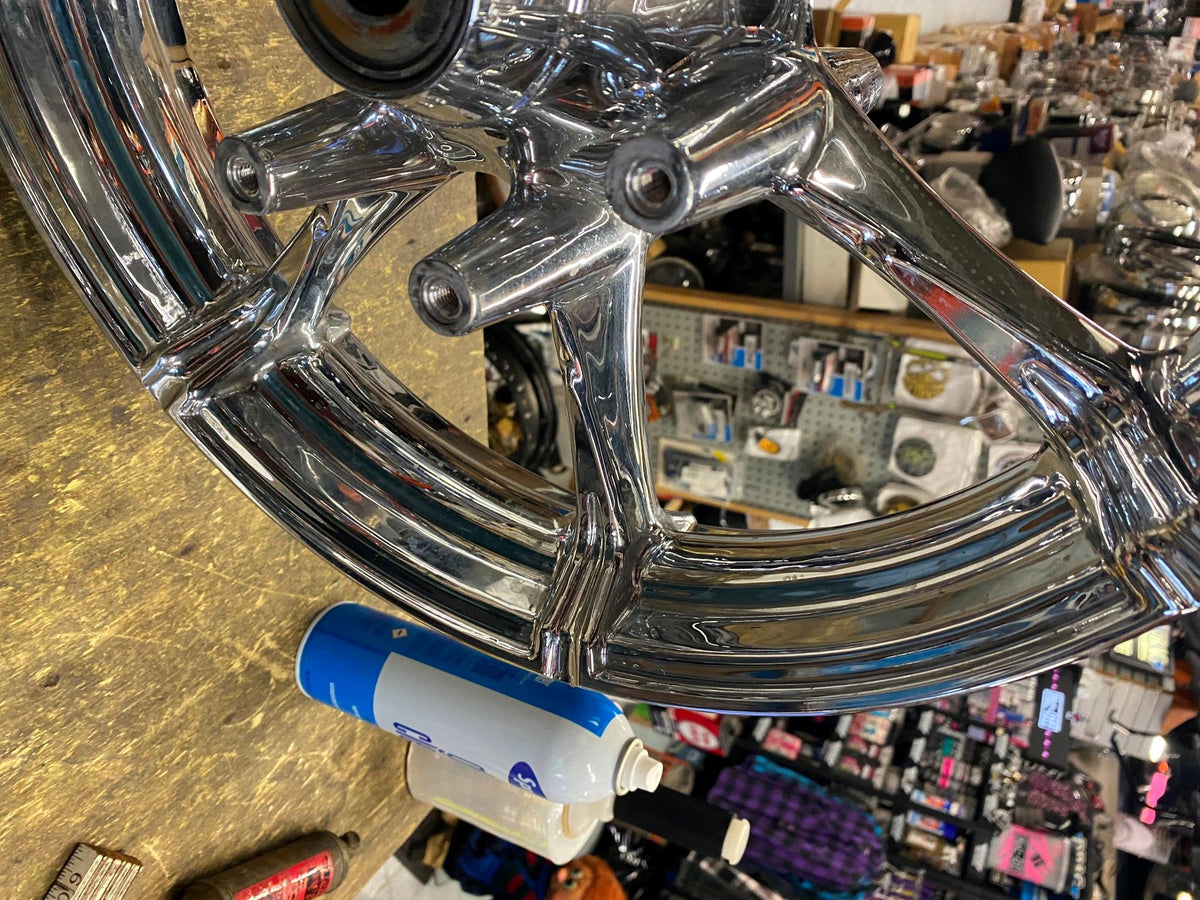 Chrome Front CVO harley splicer Mag wheel Dual Disc Touring FLH Glide ...