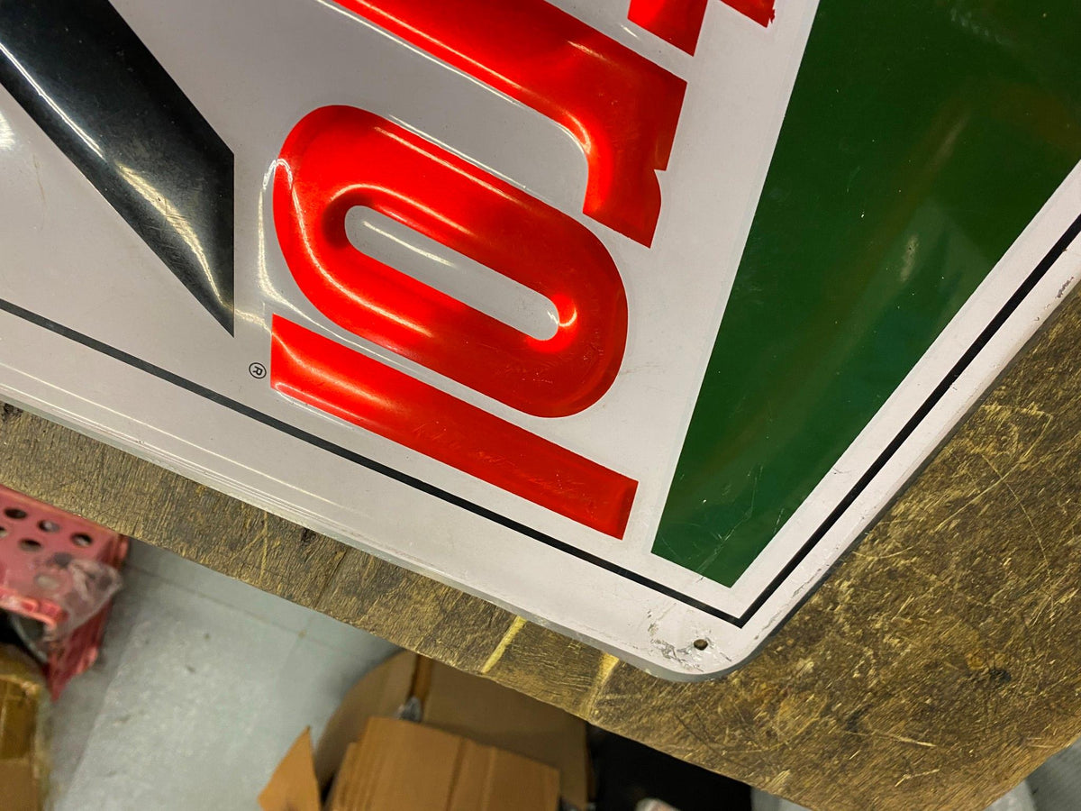 Vtg Castrol Gtx Embossed Tin Display Sign 23x18 OIL Gas Service Statio ...