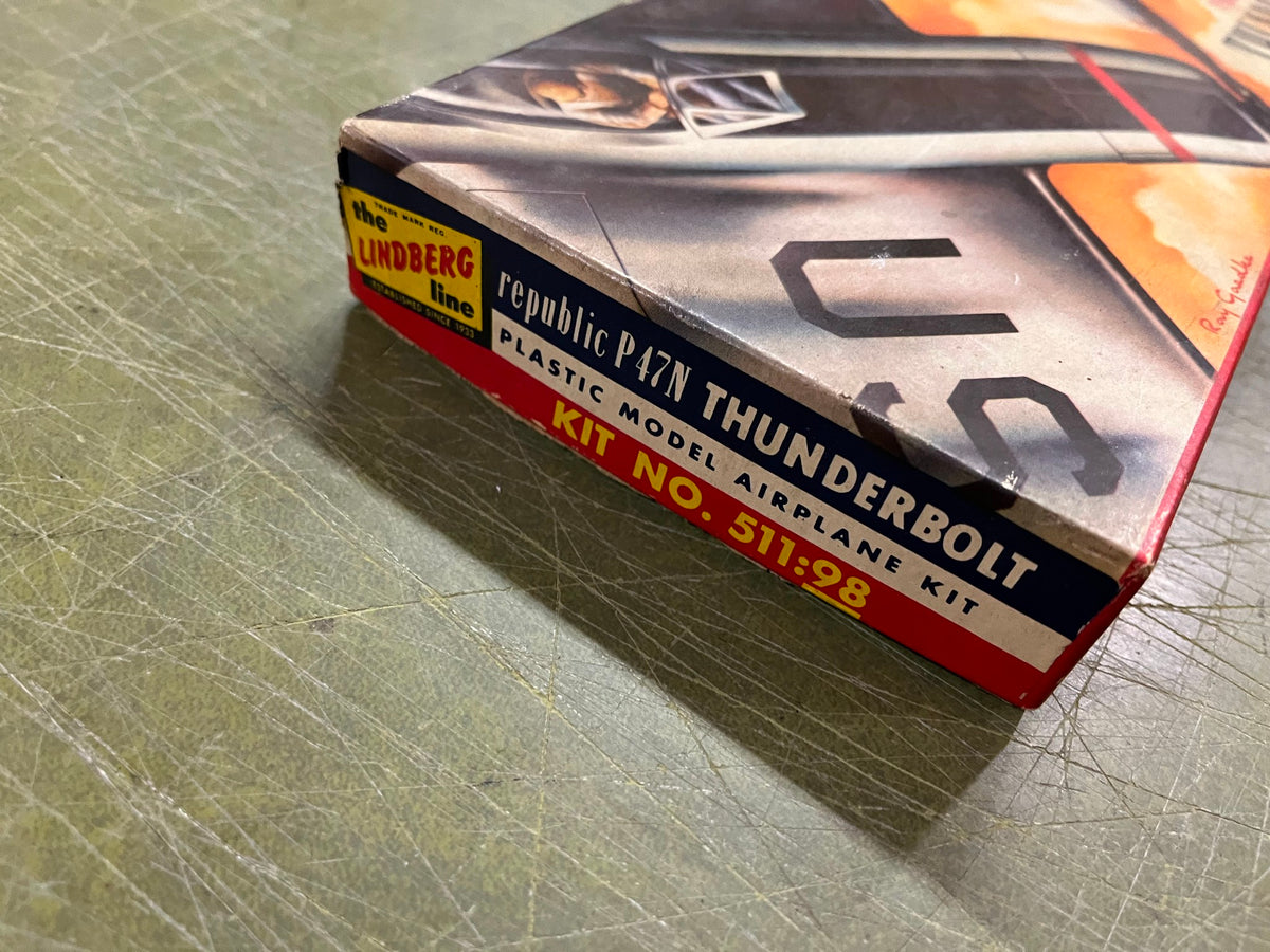 Vintage 1960s The Lindberg Line Republic P47N Thunderbolt 1/4 Scale Mo ...