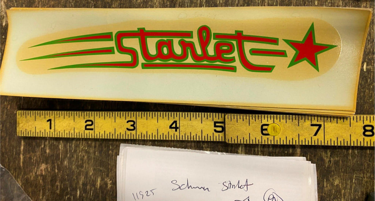 Schwinn Starlet Bicycle Decal Sticker Chain Guard Horn Tank Cover Wate ...