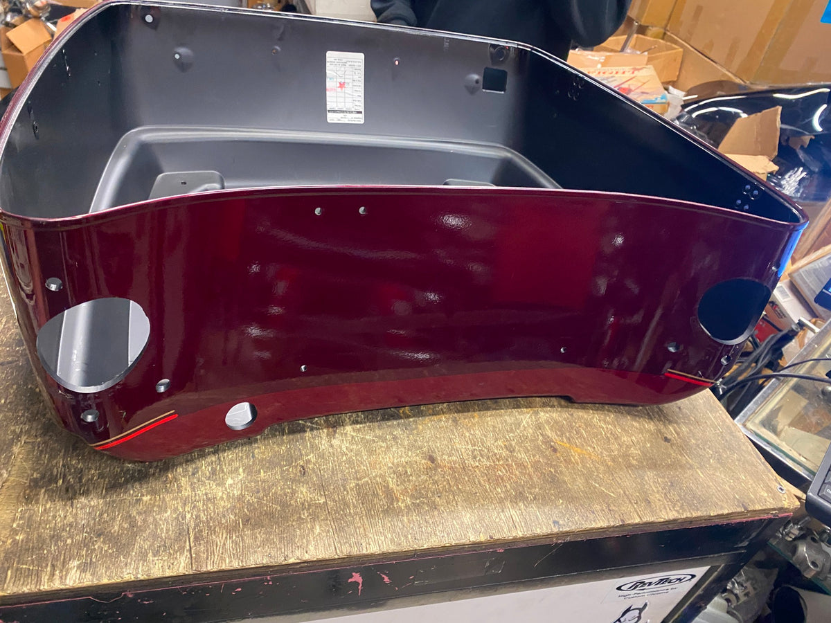 OEM Tour Pak Mysterious Red Sunglo Harley Ultra Classic Road Glide Lim ...