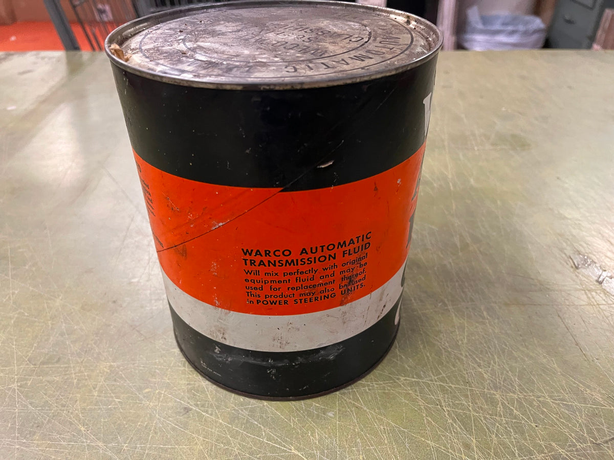 Vintage Warco Automatic Transmission Fluid One Gallon Cardboard Oil Ga ...