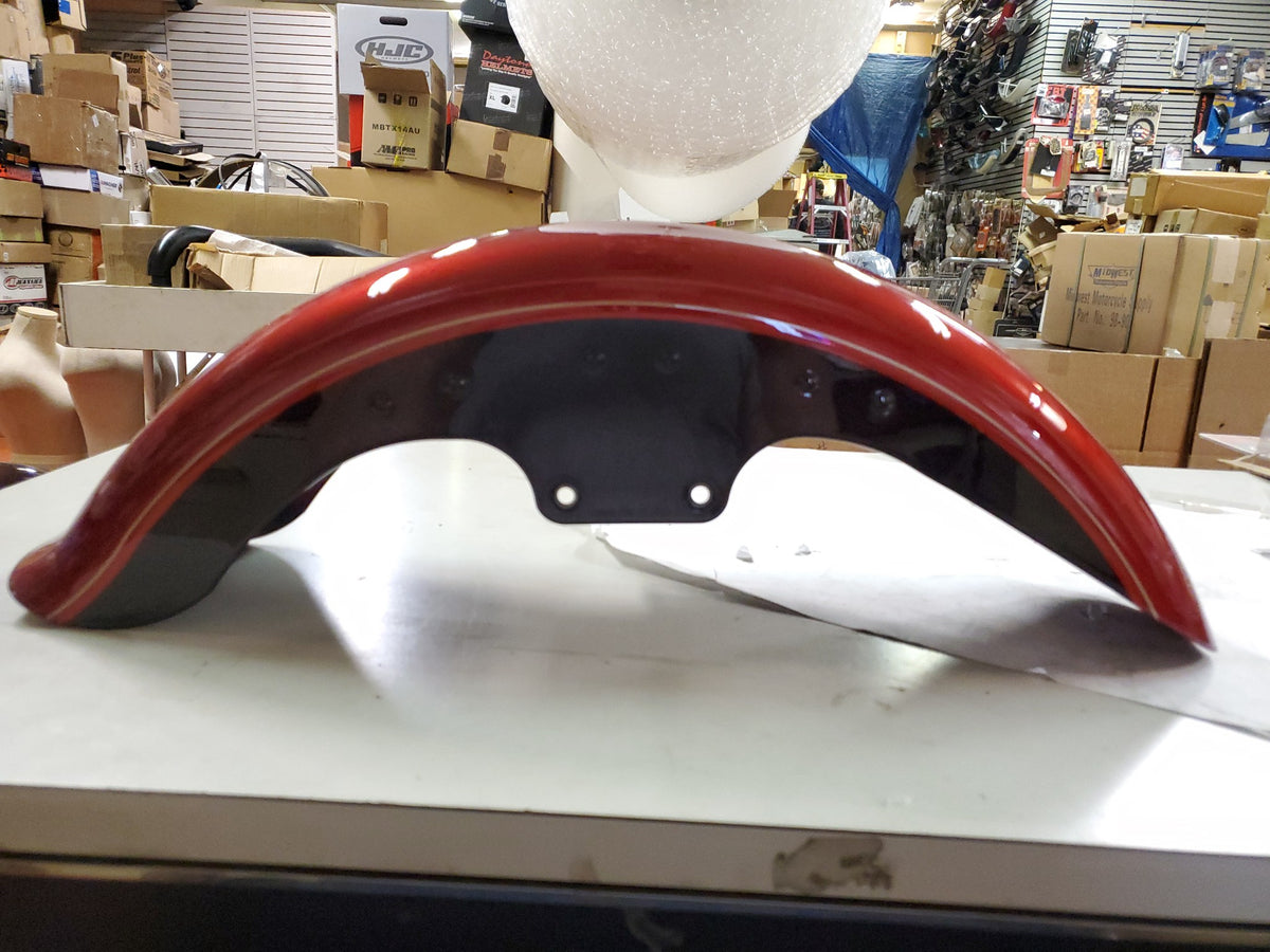 Harley-Davidson motorcycle burgundy black cherry front fender Softail ...