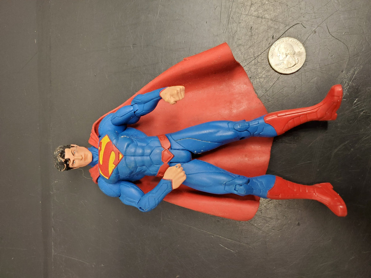 Vtg Superman Action Figure W/Rubber Cape Original 8" Adjustable Arms/H ...