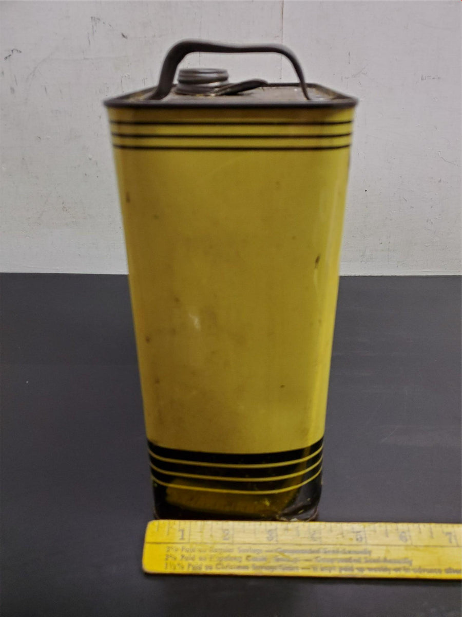 Vtg Antique Otis Lubricants 1 Gallon Elevator Unopened Oil Can Yellow ...