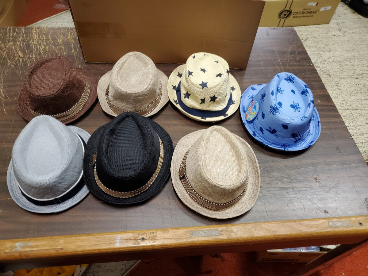 Children's Boys Small Assorted Fedoras/Styles Brown Tan Blue Stars Ado ...